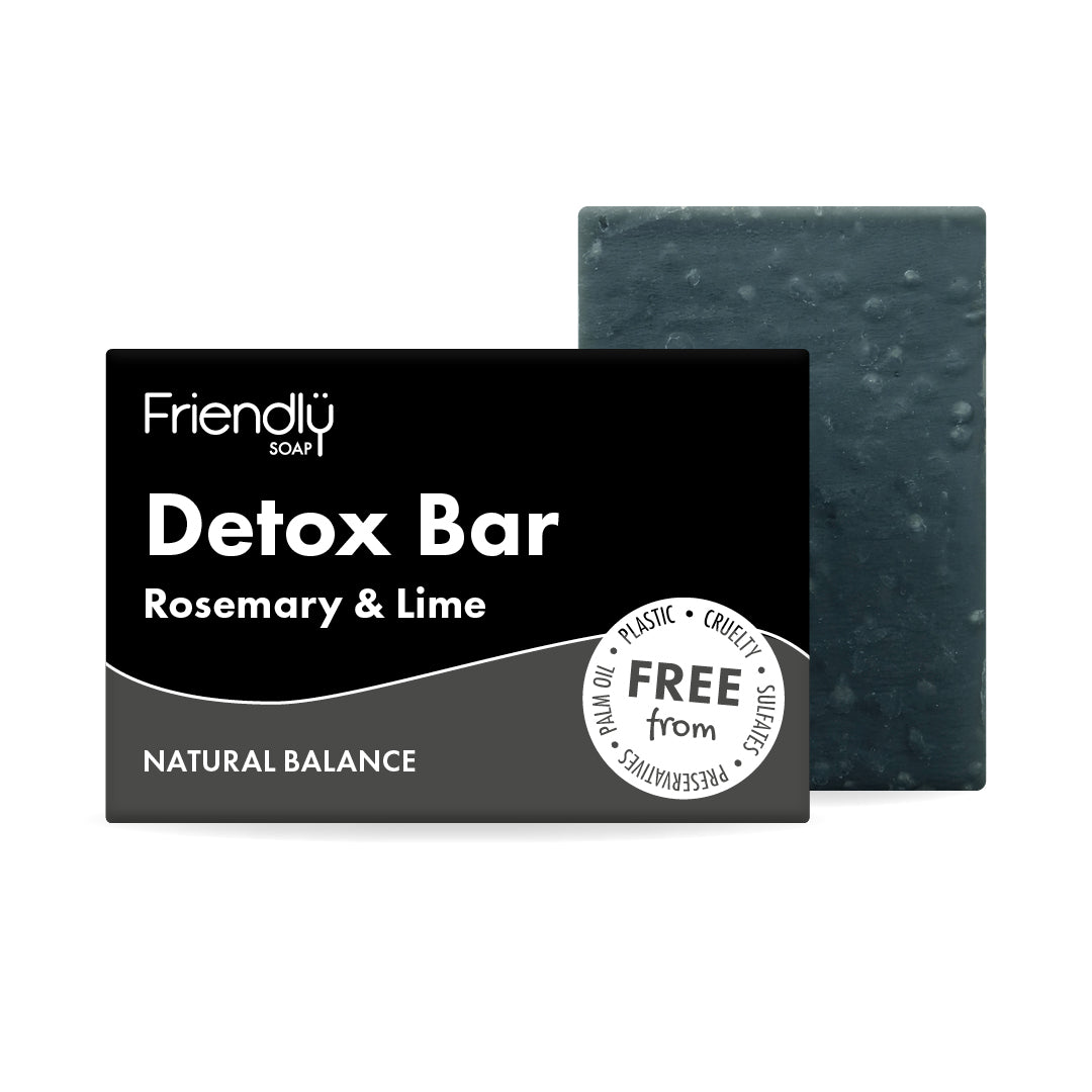 Detox Bar - Activated Charcoal - Rosemary & Lime | Friendly Soap